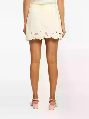 Cinq À Sept Bonnie Paisley Bloom Embroidered Skort