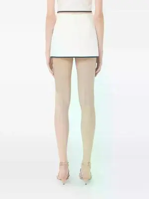 Valentino Garavani Cotton Tweed Mini Skirt - White
