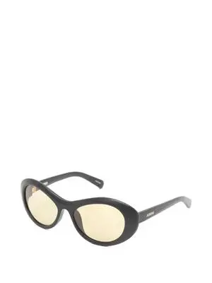 Jacquemus Oval-Frame Sunglasses Black