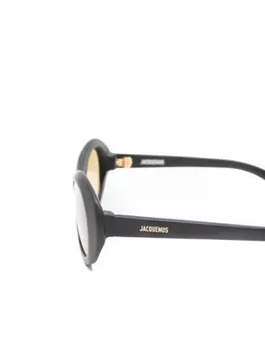 Jacquemus Oval-frame Sunglasses - Black
