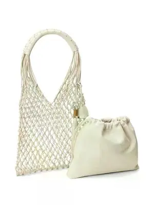 Ralph Lauren Macramé Tassel Tote Bag - Neutrals