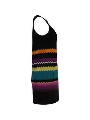 Missoni Multicolor Zig-zag Pattern Sleeveless Mini Dress
