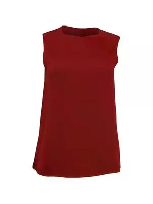 Theory Sleeveless Silk Tank Top - Red