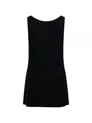 GRACE ELWOOD Sleeveless Crew Neck Top With Key And Slogan Print