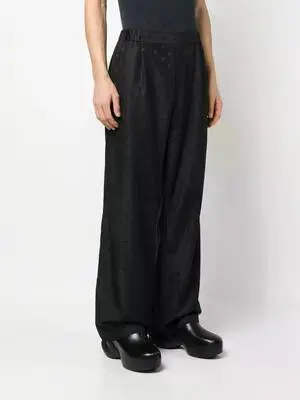 GMBH Hammer-jacquard Straight-leg Wool Trousers