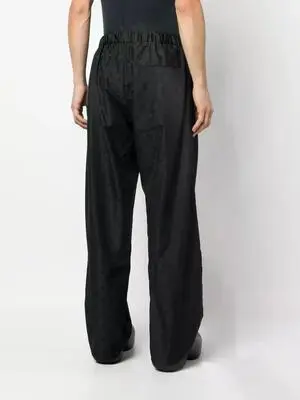 GMBH Hammer-jacquard Straight-leg Wool Trousers