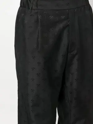 GMBH Hammer-jacquard Straight-leg Wool Trousers