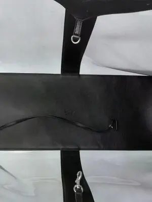 Saint Laurent Maxi Pvc Y Tote Bag - Black