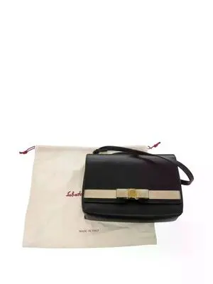 FERRAGAMO Leather Vara Bow Crossbody Bag