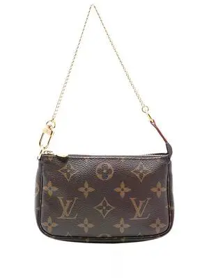 LOUIS VUITTON 2021 Monogram Mini Pochette Accessoires Handbag - Brown