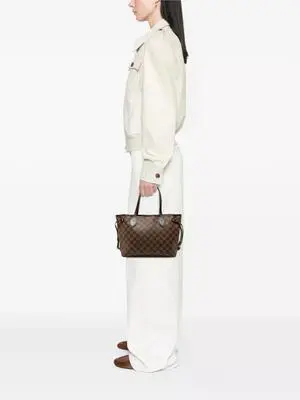 LOUIS VUITTON Damier Ebene Neverfull Pm Tote Bag - Brown