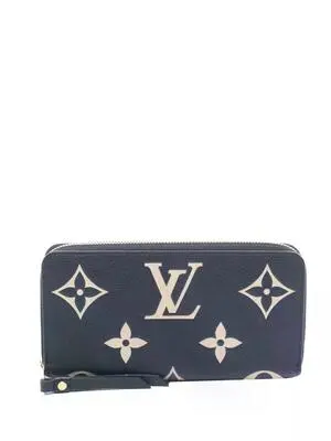 LOUIS VUITTON 2021-2026 Bicolor Monogram Empreinte Zippy Wallet Long Wallets - Black