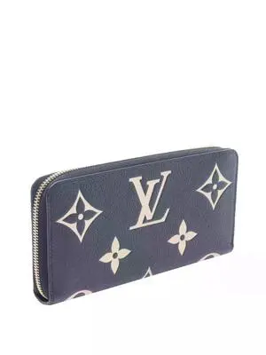 LOUIS VUITTON 2021-2026 Bicolor Monogram Empreinte Zippy Wallet Long Wallets - Black