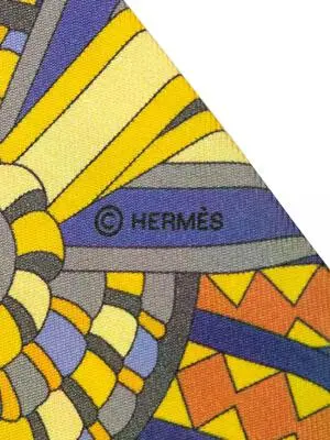 Hermès 2010-2026 Les Flots Du Cheval Silk Twilly Scarf Scarves - Blue