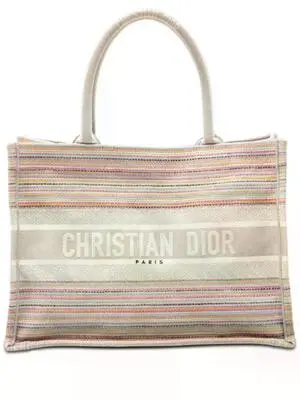 Dior Medium Embroidered Canvas Book Tote Bag