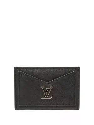 LOUIS VUITTON 2019 Calfskin Lockme Card Holder - Black