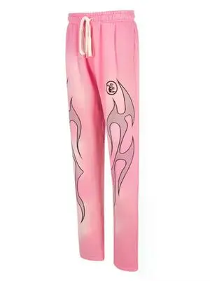 HELLSTAR Flame-print Track Pants - Pink