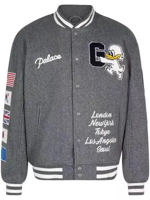 PALACE X Gap Varsity Jacket - Grey