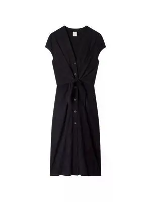 Paul Smith Seersucker Tie-waist Button-front Dress