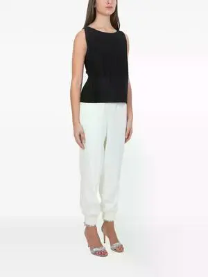 EGGS Sleeveless Pleated Round Neck Top