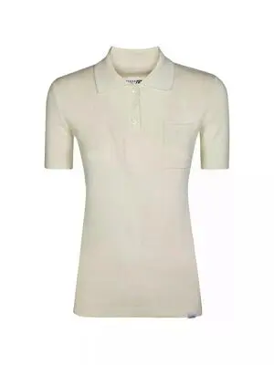 MAISON MARGIELA Ribbed-knit Polo Shirt - White