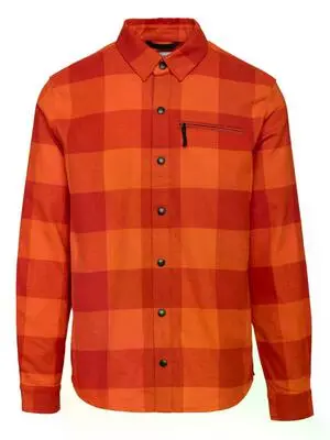 Aztech Mountain Check Zip Ski Shirt - Orange