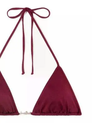 MC2 SAINT BARTH Plate Logo-detail Triangle Bikini Top