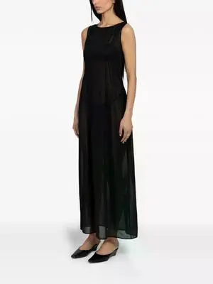 AMOMENTO Pintuck Sheer Dress