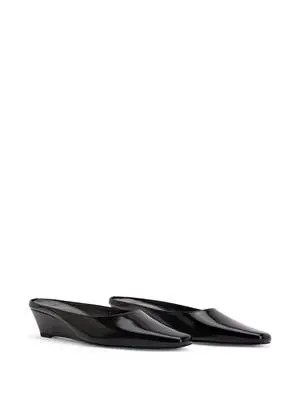 AMOMENTO Pointed-toe Wedge-heel Mules