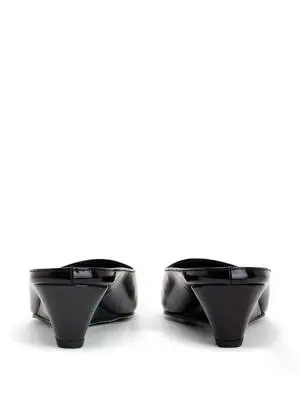 AMOMENTO Pointed-toe Wedge-heel Mules