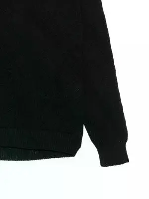 AMARANTO Open-knit Crew Neck Sweater