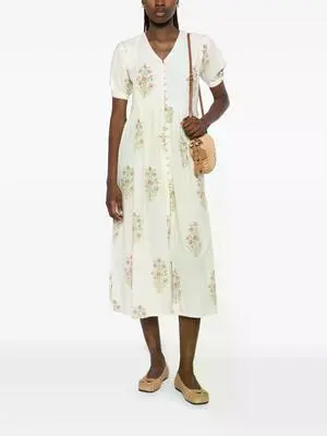 ELLEBLEU Gemma Floral Print Midi Dress