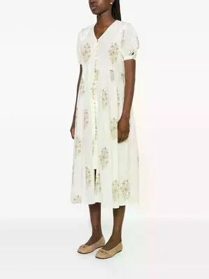 ELLEBLEU Gemma Floral Print Midi Dress