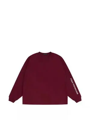 Gosha Rubchinskiy Burgundy Cotton Logo Print Long Sleeve T-shirt - Red