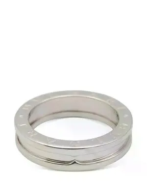 BVLGARI 18k White Gold B.zero1 Band Ring - Silver