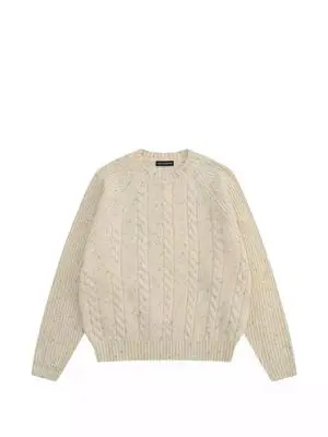 Gosha Rubchinskiy Gosha Rubchinskiy Cable Knit Flecked Sweater Neutrals
