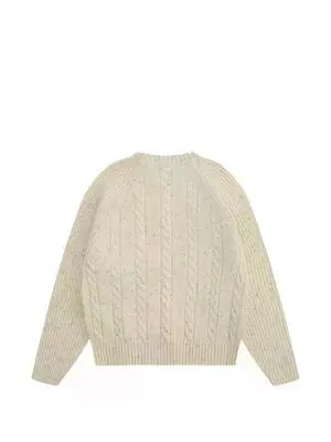 Gosha Rubchinskiy Cable Knit Flecked Sweater - Neutrals