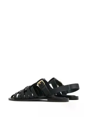 MANSUR GAVRIEL Caged Leather Sandals - Black