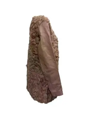 Maje Textured Shearling Coat