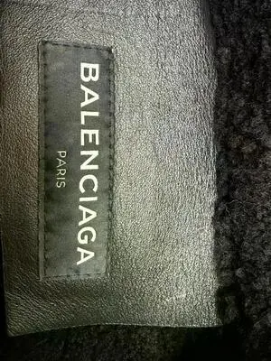 Balenciaga Crinkled Shearling-lined Leather Jacket