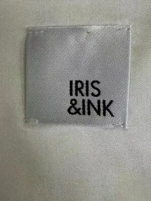 Iris & Ink Textured V-neck Top With Flared Cuffs