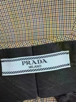 Prada Plaid Pleated Trousers