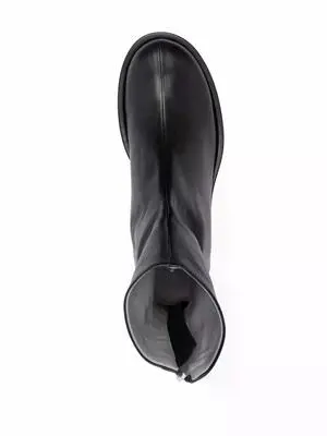 SAPIO Leather Ankle Boots With Chunky Sole