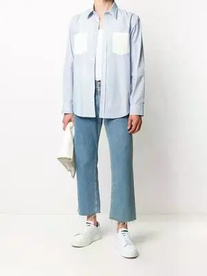 Helmut Lang Striped Cotton Long-sleeved Shirt