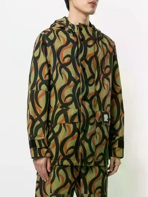 PORTS V Abstract Print Hooded Jacket