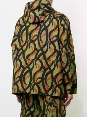 PORTS V Abstract Print Hooded Jacket