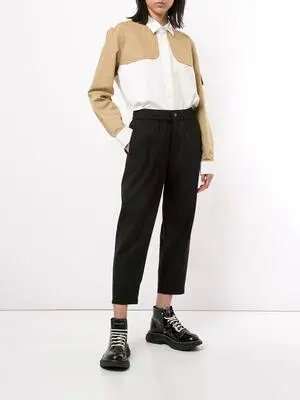 PORTS V Tapered Cropped Trousers
