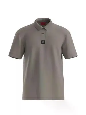 Hugo Logo-patch Polo Shirt - Grey