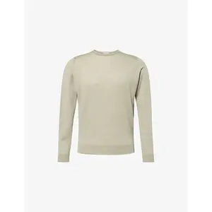 John Smedley Lundy Crewneck Merino Wool Jumper - Thistle Dew