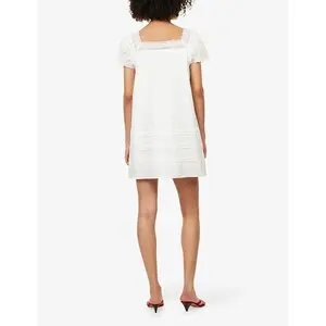 REFORMATION Joliette Lace-trim Cotton Mini Dress